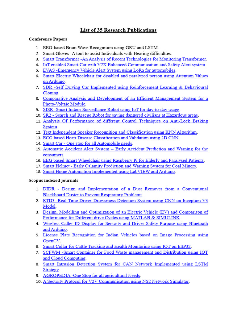 Research Publications on Smart Technologies | PDF | Internet Of Things ...