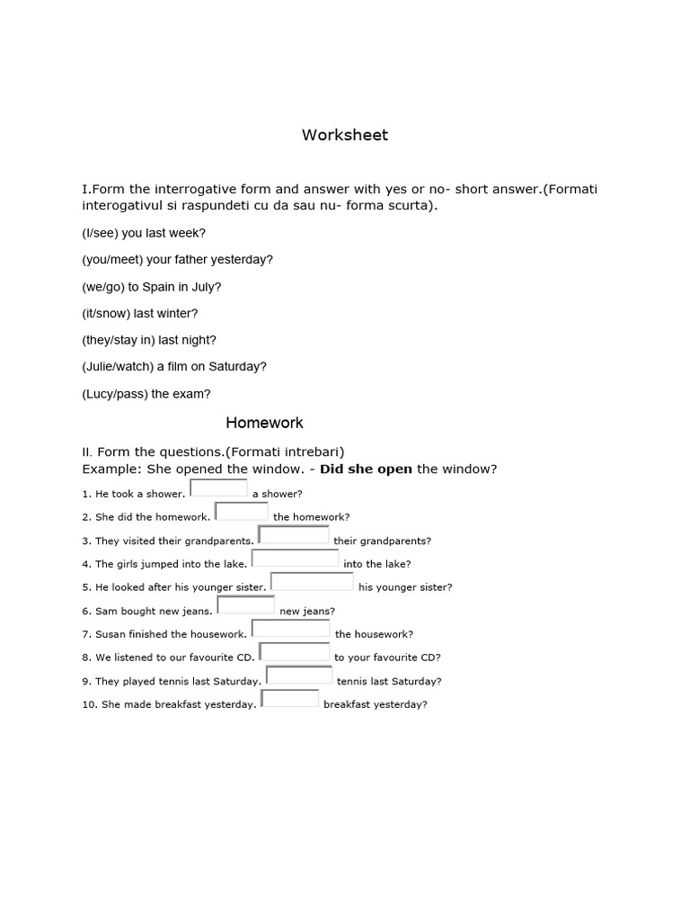 Worksheet | PDF