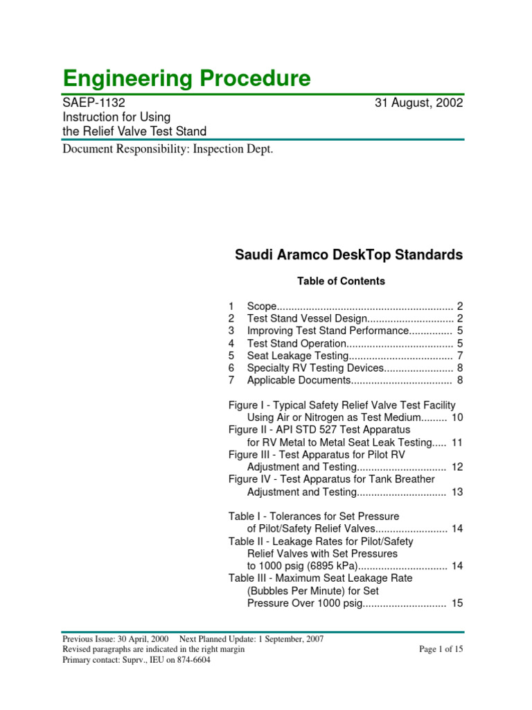 Saep 1132 | PDF | Leak | Valve