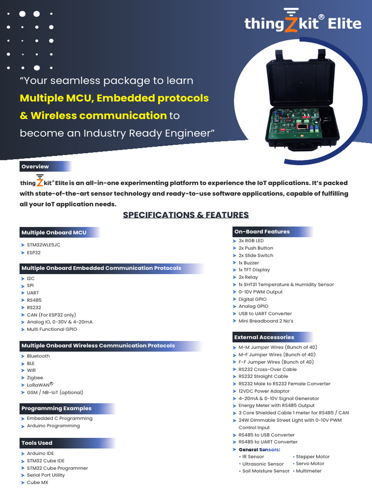 EAS IoT Kits Specs | PDF | Arduino | Internet Of Things