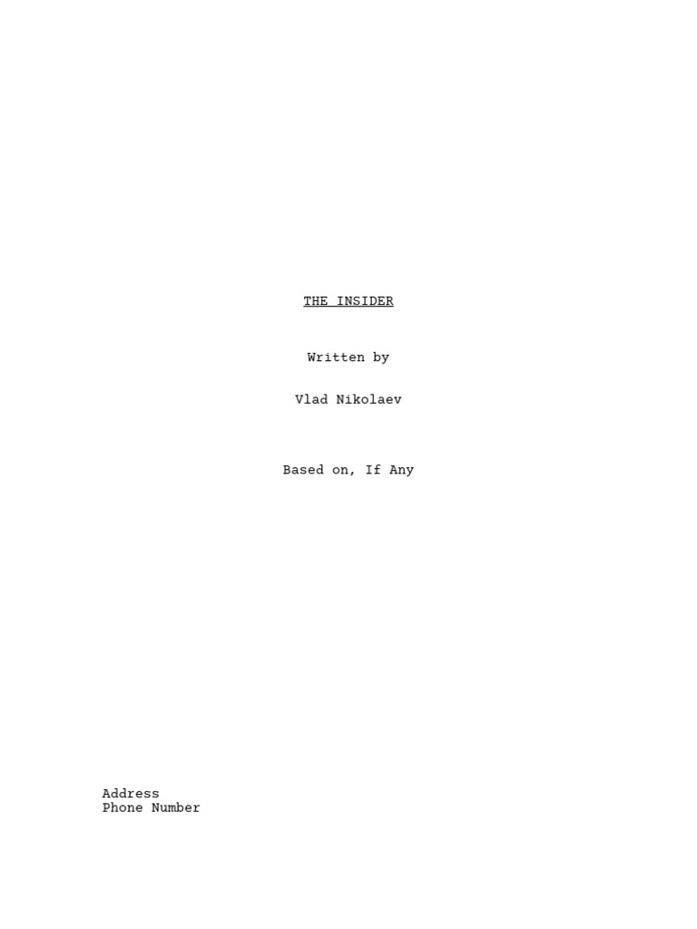 The Insider | PDF