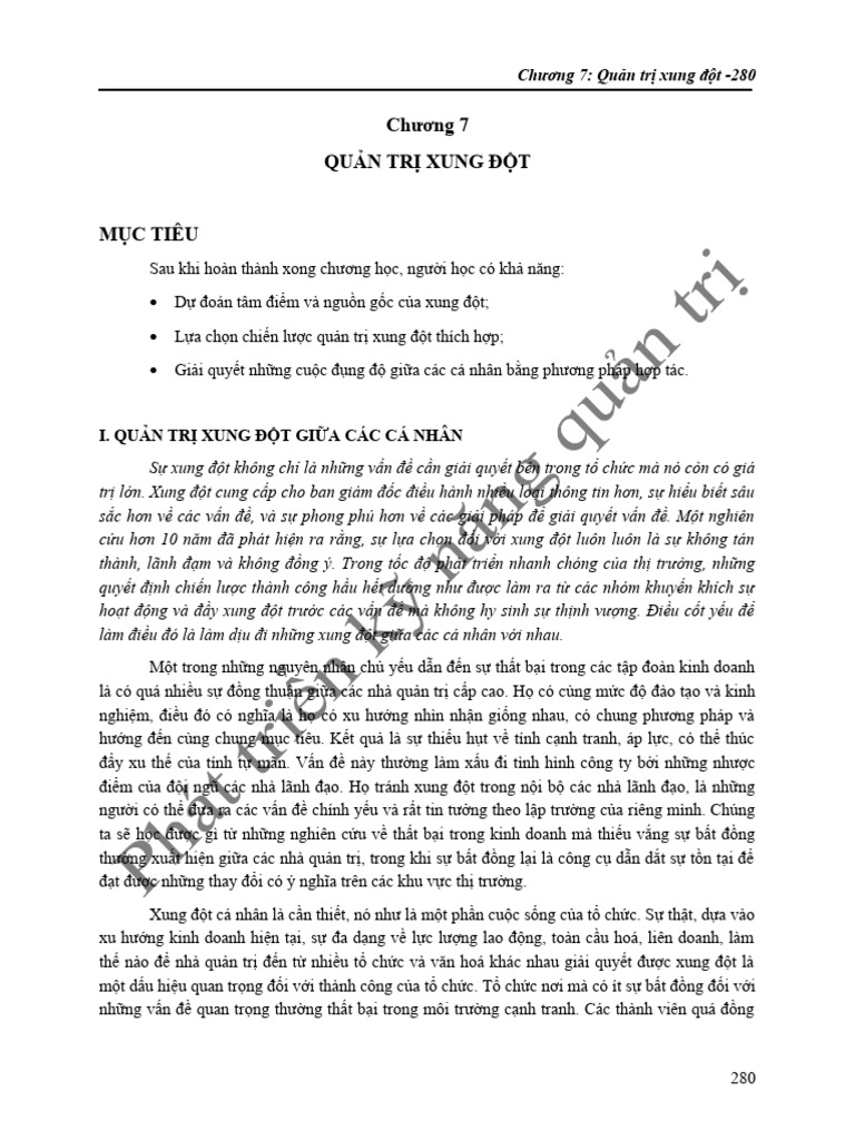 DMS - 2020 Chương 7 Quản trị xung đột | PDF