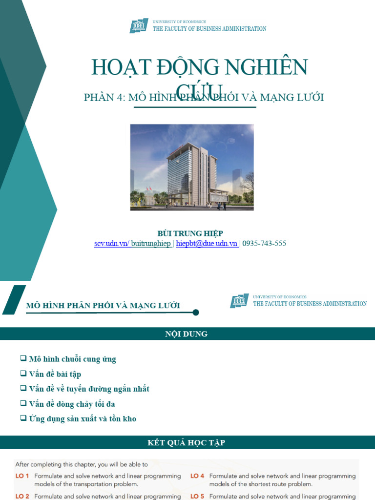 BÀI 4 - Distribution and Network Models | PDF