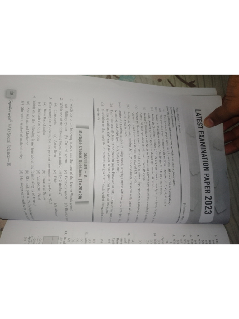 SSC Sample Paper PDF | PDF