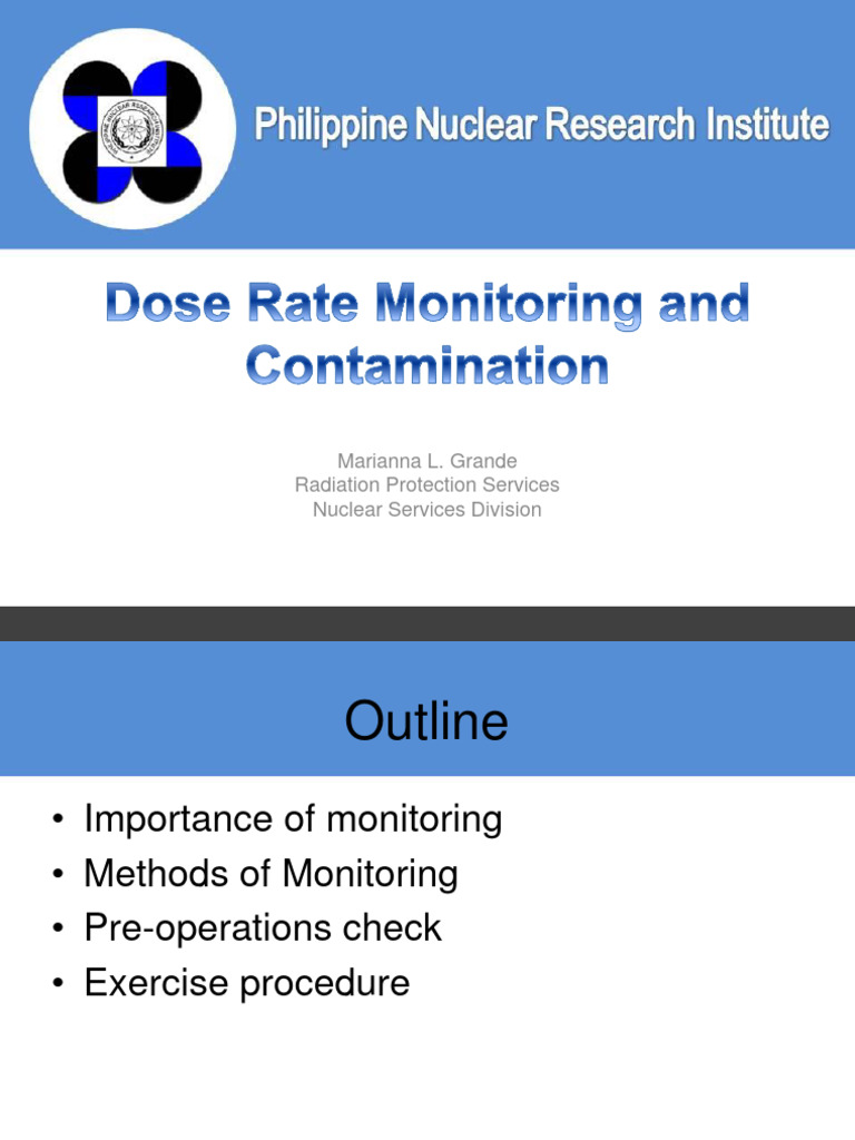Dose Rate and Contam | PDF | Radioactive Contamination | Safety
