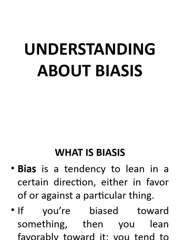 Understanding About Biasis | PDF | Bias | Stereotypes