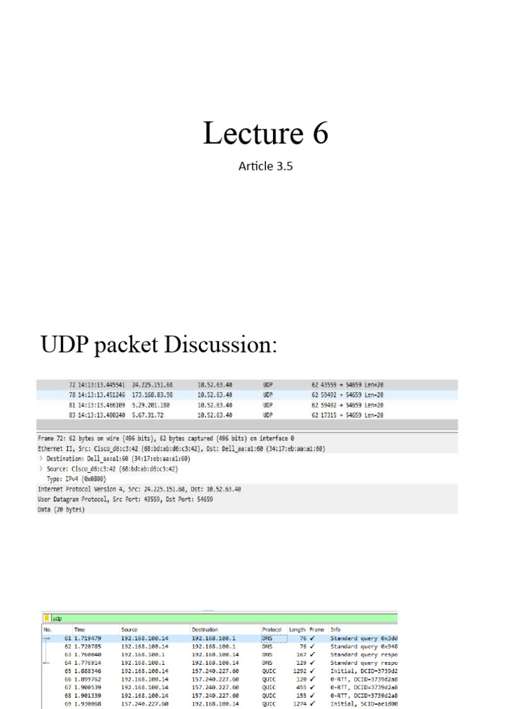 Lecture 6 Pdf Transmission Control Protocol Internet Protocols