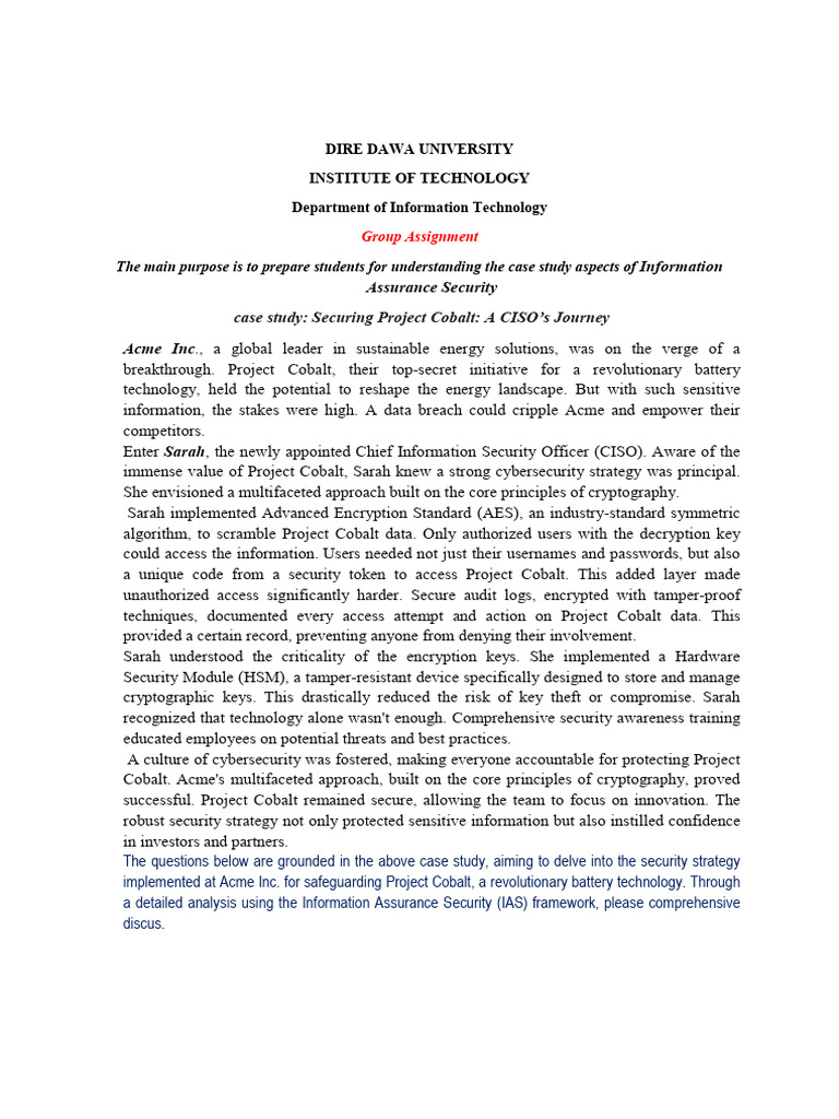 Information Assurance Security (IAS) | PDF