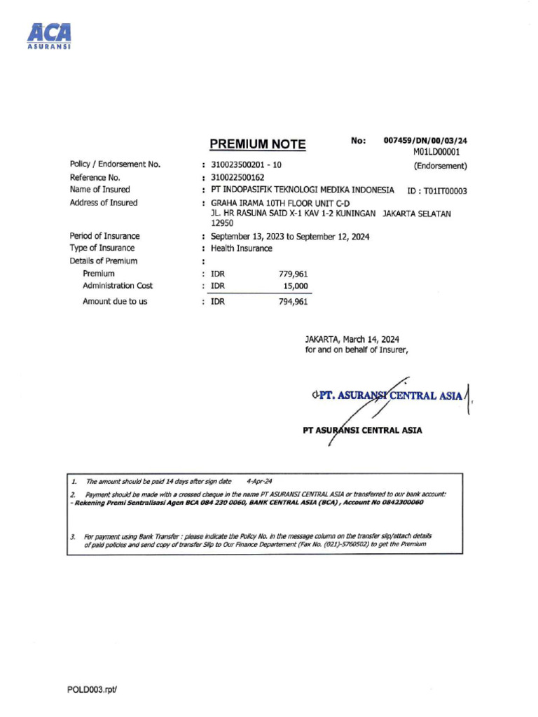 Pt Indopasifik Teknologi Medika Indonesia Dn 007459 Pdf