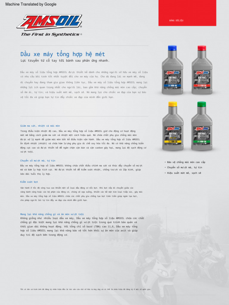 Amsoil Metric (Vi) | PDF