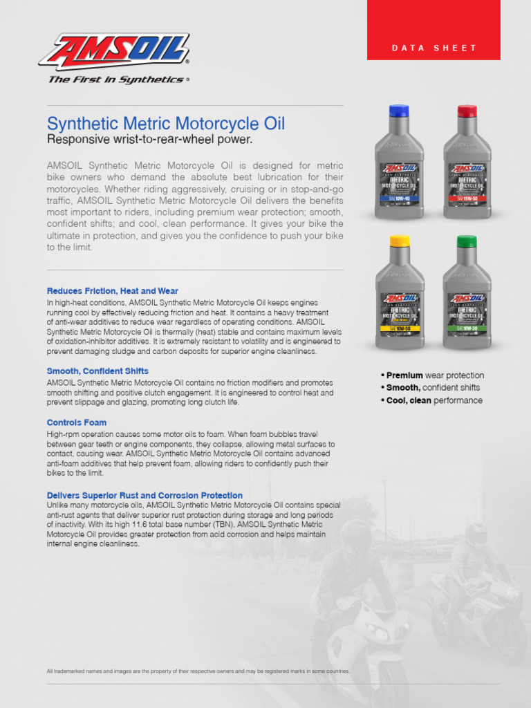 Amsoil Metric | PDF | Motor Oil | Mechanical Engineering