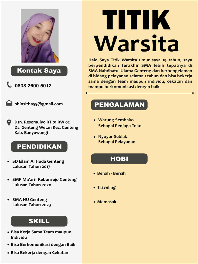 CV Titik Warsita | PDF