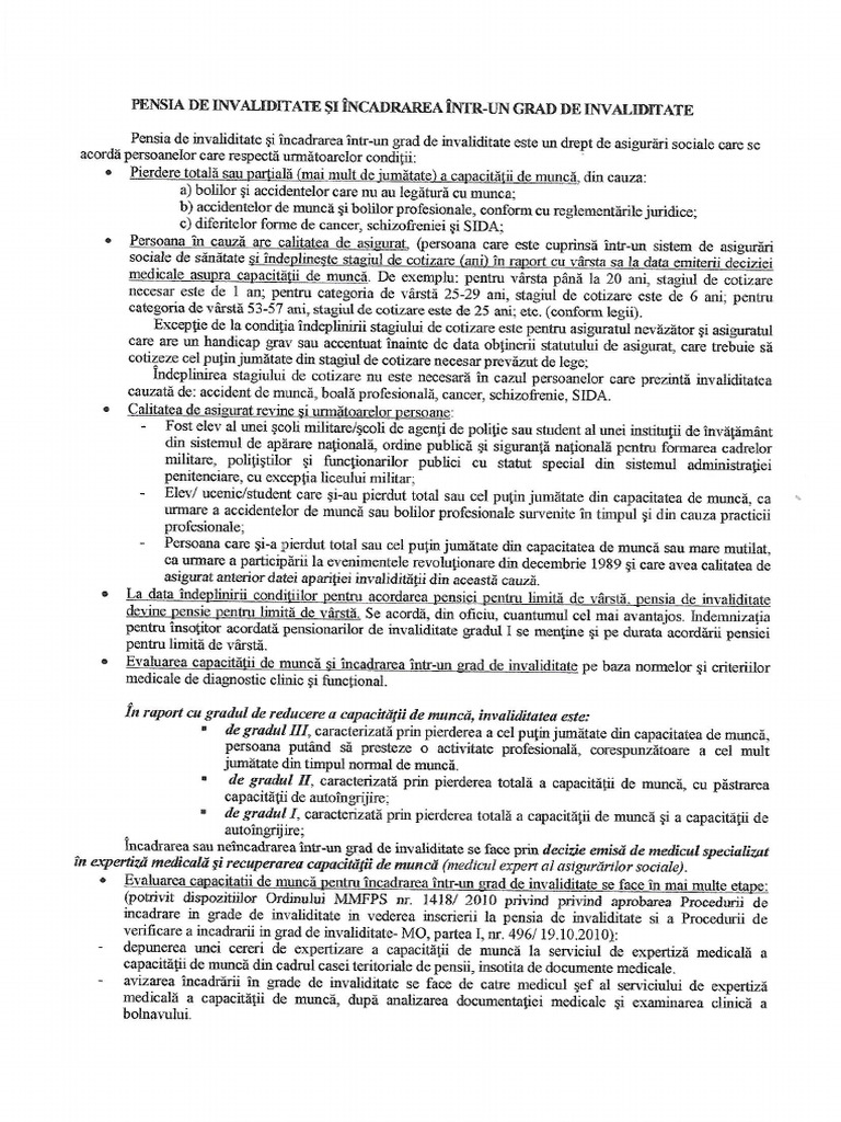 4 Pensia de Invaliditate | PDF
