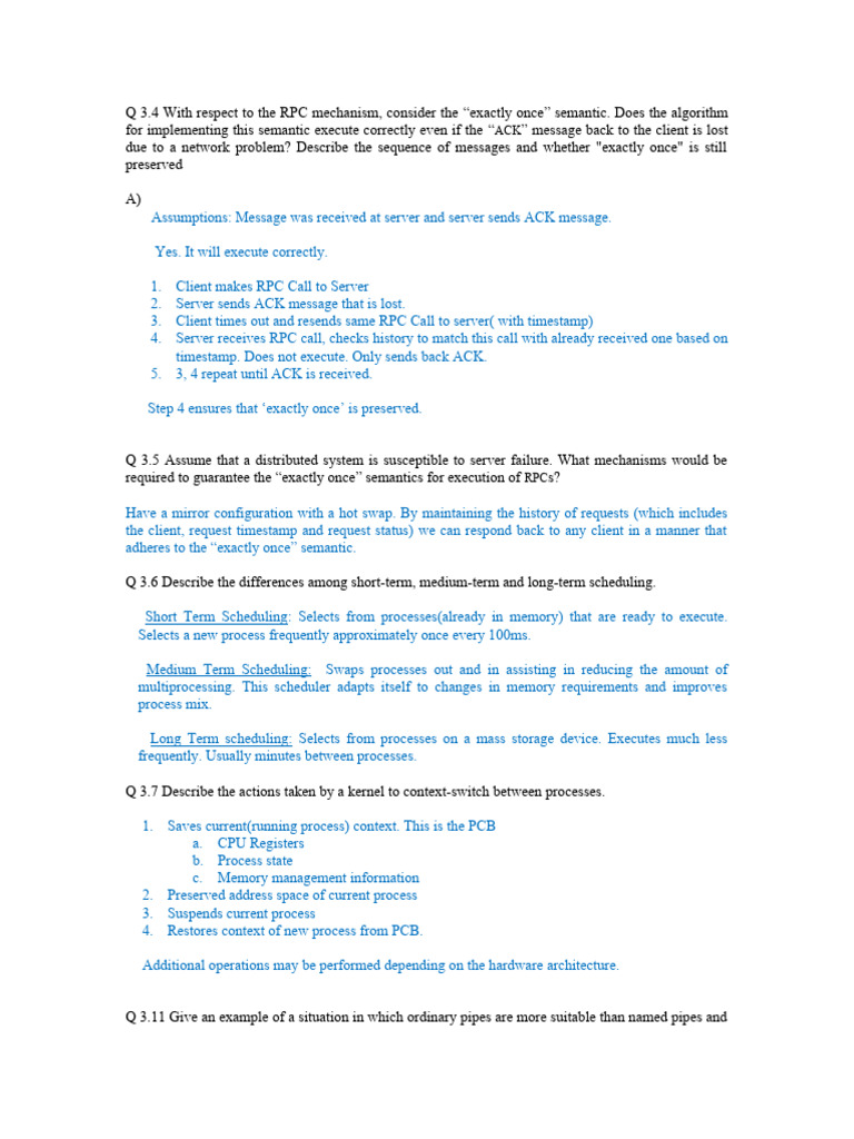 Excercise Solution 3-5 | PDF | Thread (Computing) | Process (Computing)