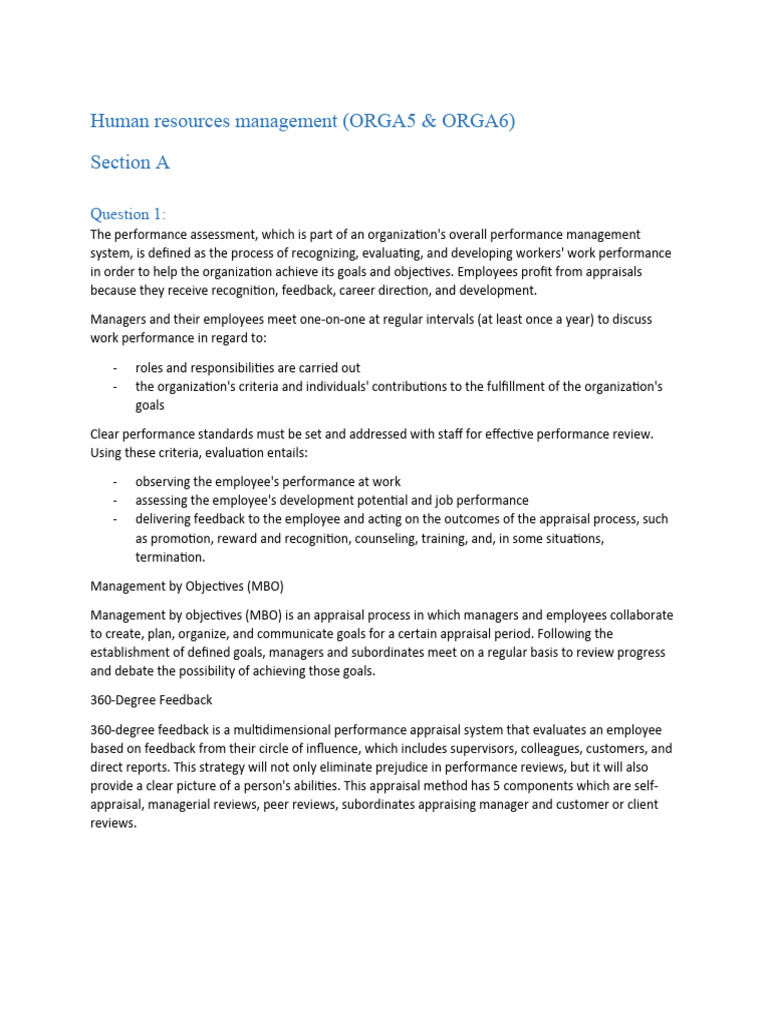 Human Resources Management | PDF | Performance Appraisal | Employment