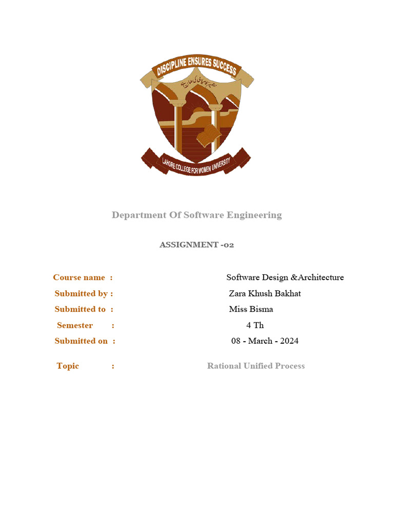 Software Design & Architecture Assignment 2 | PDF | Systems Thinking | Engineering