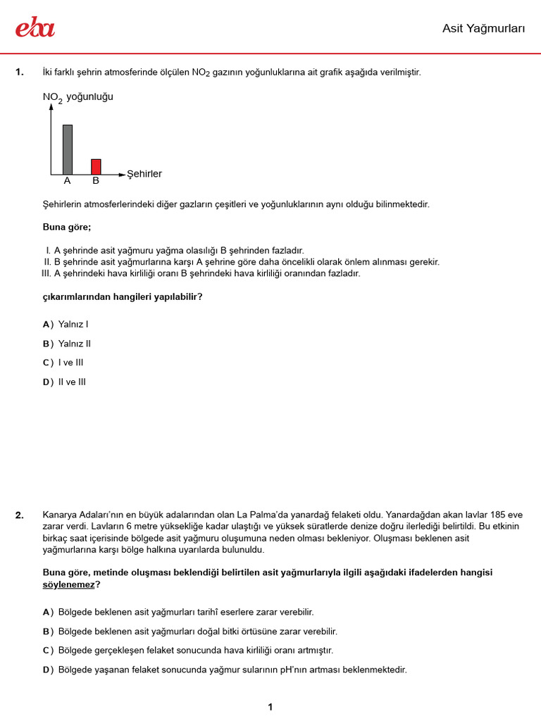 Asit Yağmurları | PDF