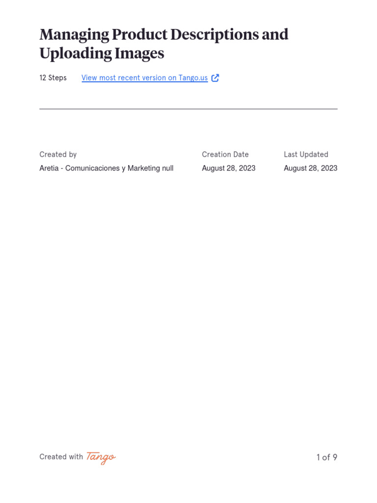 Managing Product Descriptions and Uploading Images | PDF