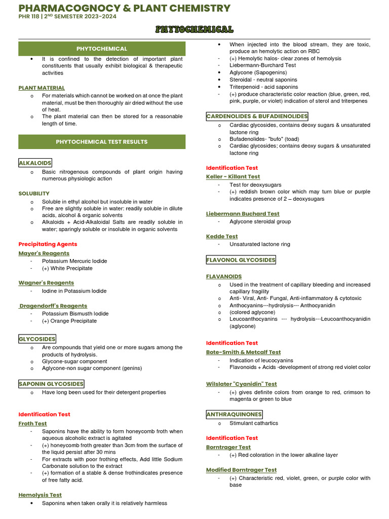 Phytochemicals (Lab) | PDF | Polyphenol | Chemical Substances