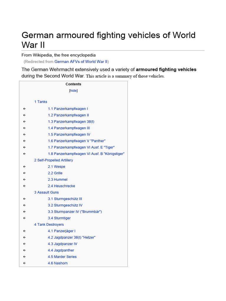 German Armoured Fighting Vehicles of World War II | PDF | Panzer Iv ...