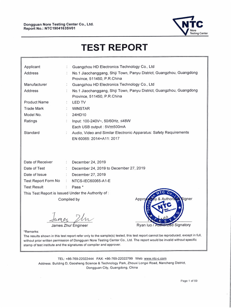 Iec 60065 - CB - Report | PDF | Insulator (Electricity) | Switch