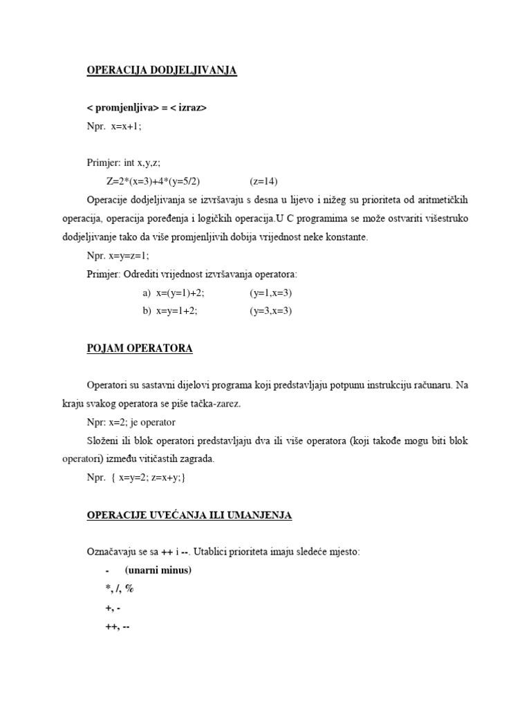 13 Operacija Dodjeljivanja | PDF