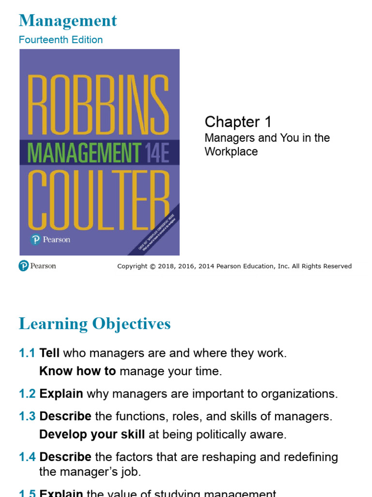 Ch.1 Managers and You in The Workplace (Managment) | PDF | Goal ...