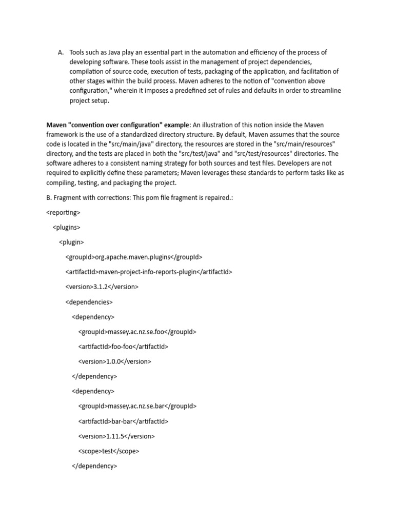Maven "Convention Over Configuration" Example: An Illustration of This Notion Inside The Maven ...