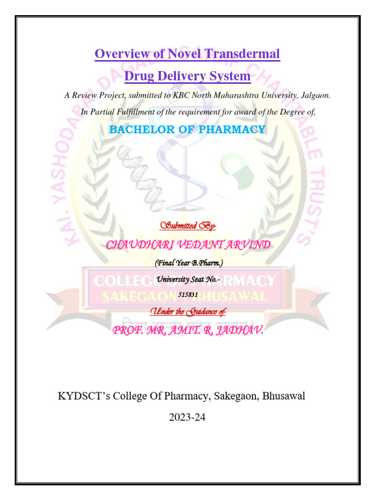 Vedant Chaudhari Pdf Topical Medication