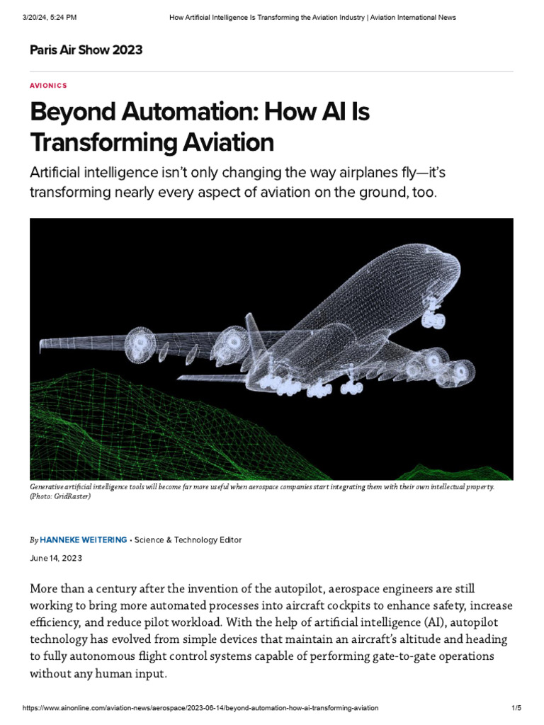 How Artificial Intelligence Is Transforming The Aviation Industry ...