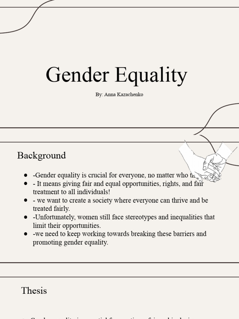 Promoting Gender Equality for All | PDF | Social Equality | Gender Studies