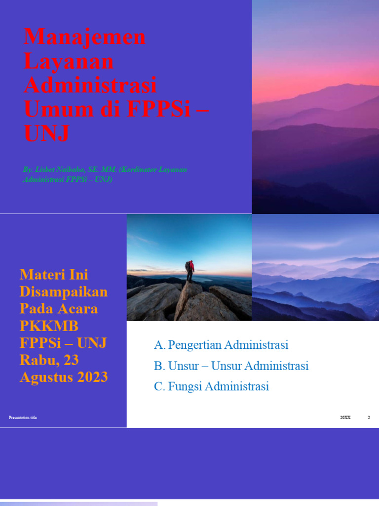 Manajemen Layanan Administrasi Umum Di FPPSi - UNJ | PDF