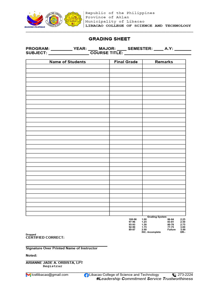 Grading-Sheet-New-Format 2024 | PDF
