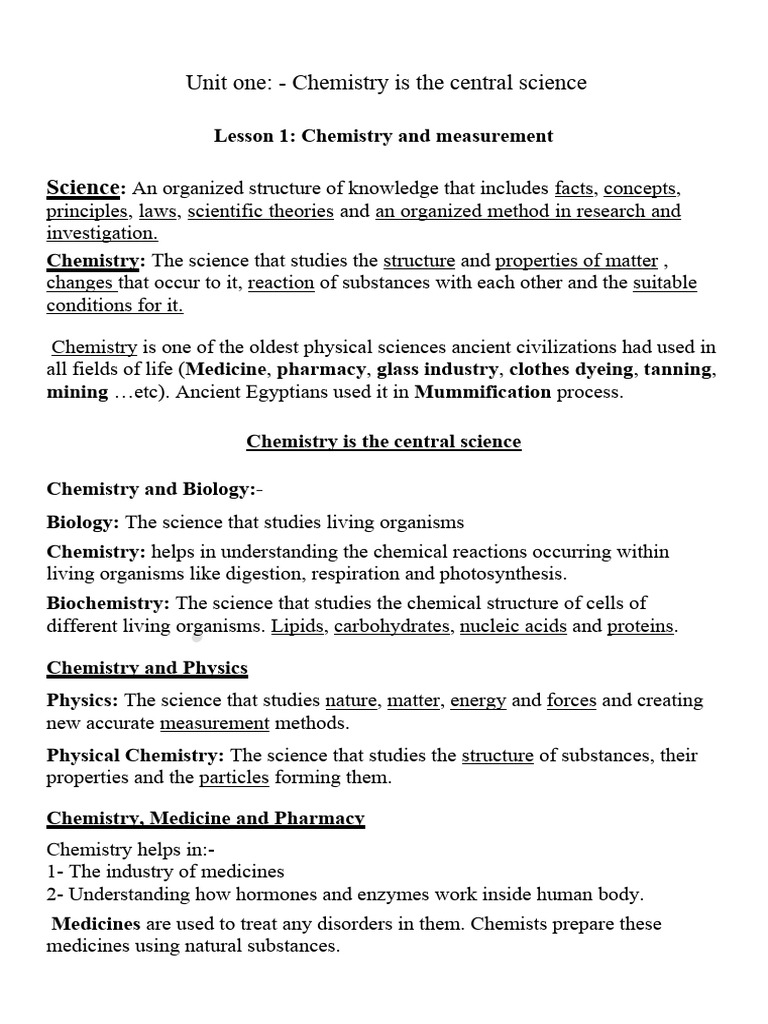 Chemistry, Unit 1 | PDF | Ph | Nanotechnology