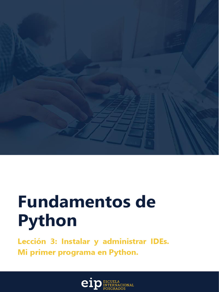 Manual Lección 3.FundamentosPython | PDF | Entorno de desarrollo ...