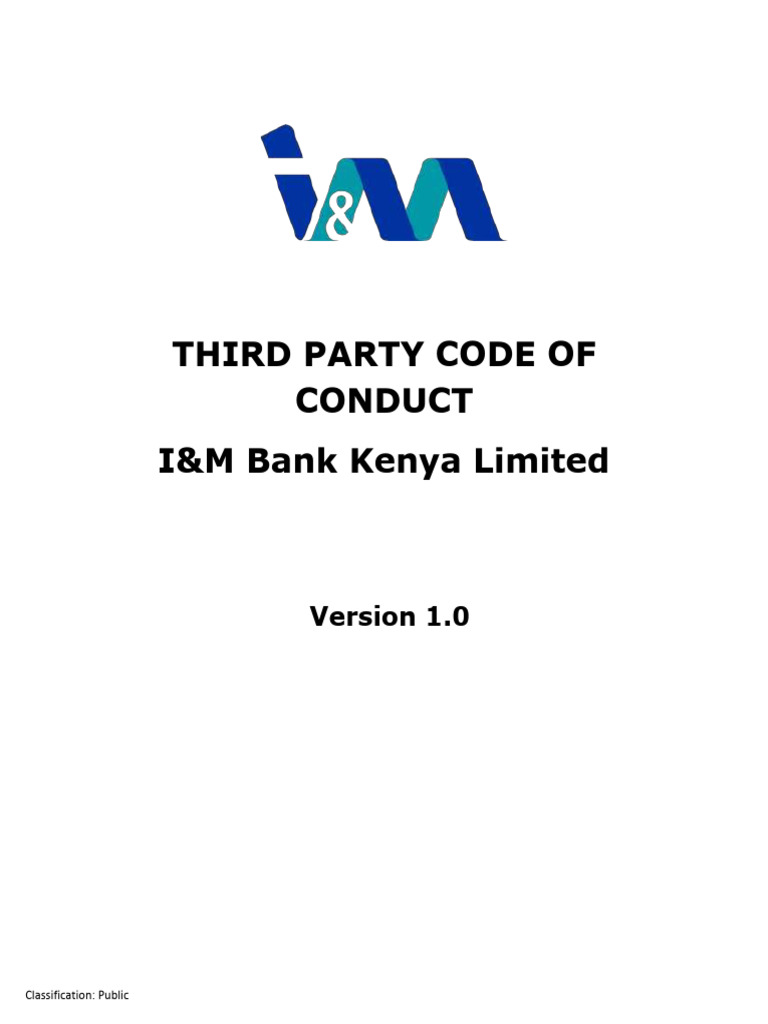 I&M Bank Third Party Code of Conduct | PDF | Bribery | Regulatory ...