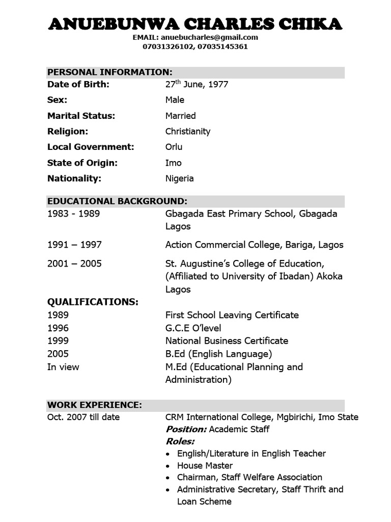 Anuebunwa Charles Chika | PDF