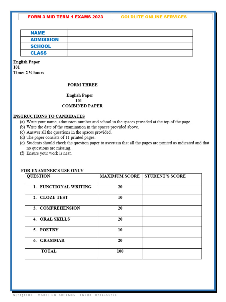 Mid Term Exam 1 F3 Set 2 New Download Free Pdf Chemical Elements Atoms