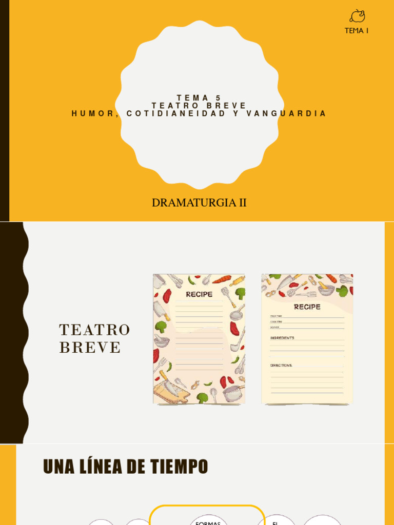Tema 5. Teatro Breve. Humor, Cotidianeidad y Vanguardia | PDF | Teatro ...