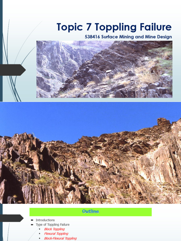Toppling Failure in Rock Slopes Analysis | PDF | Mechanical Engineering ...