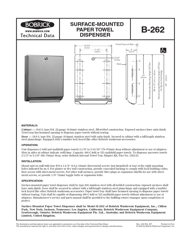 U32 Bobrick | PDF | Screw | Sheet Metal