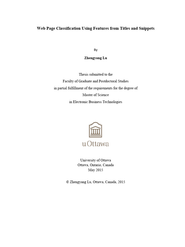 Web Page ClassificationUsing Features From Titles and Snippe | PDF ...