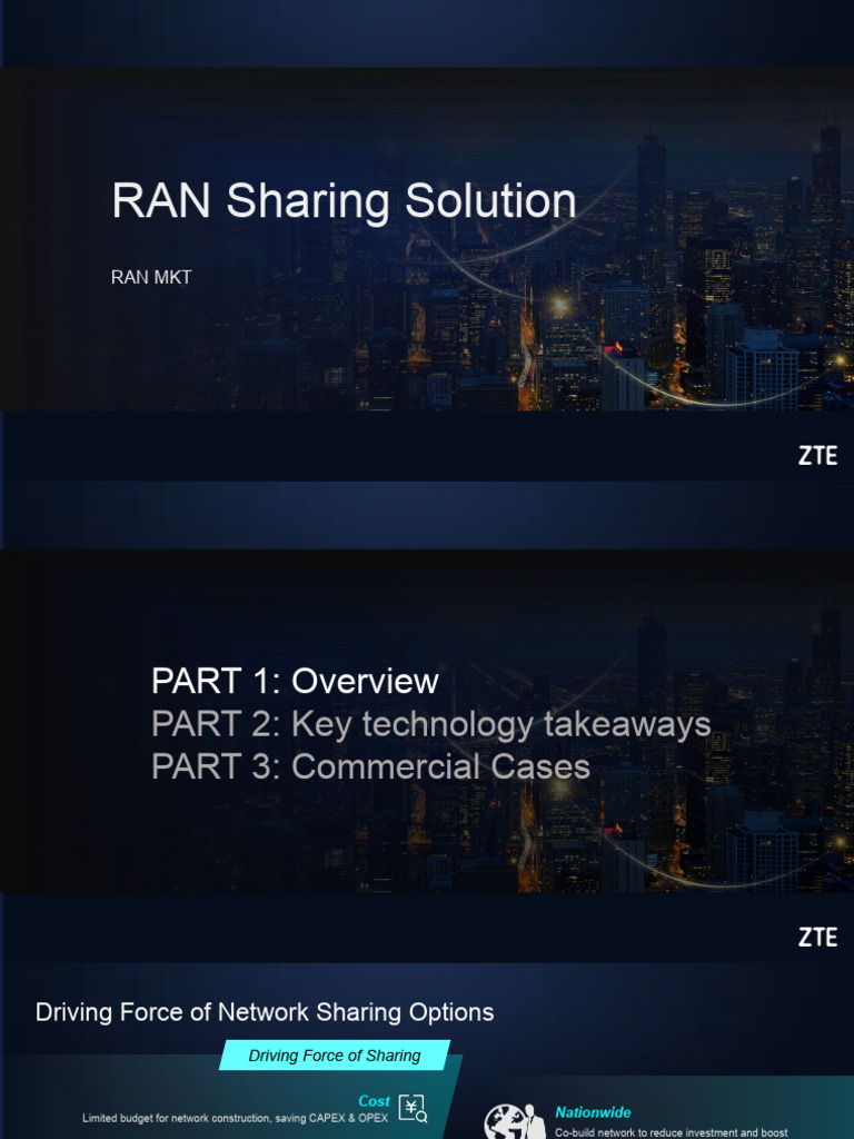 RAN Sharing Solutions Guide | PDF | Scheduling (Computing) | 4 G