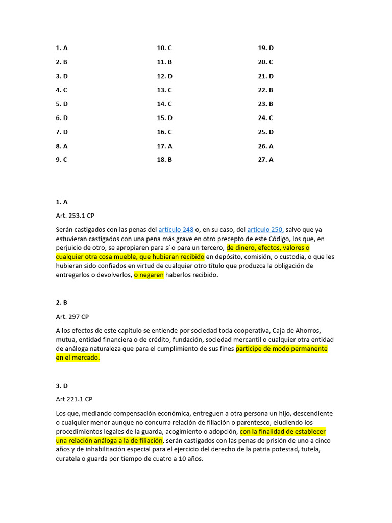 Correción Examen Con Justificación | PDF