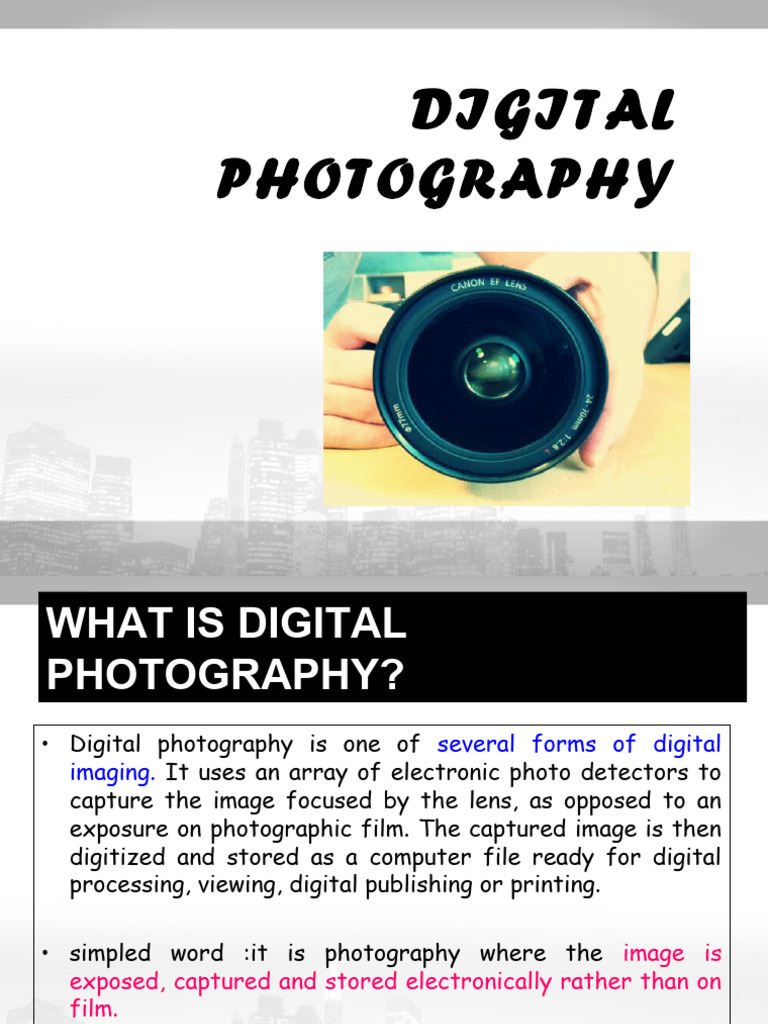 Digital Photography and Camera Guide | PDF | Digital Single Lens Reflex ...