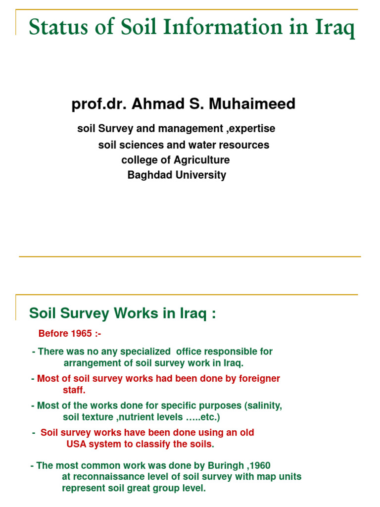 Status of Soil in Iraq | PDF | Soil | Map