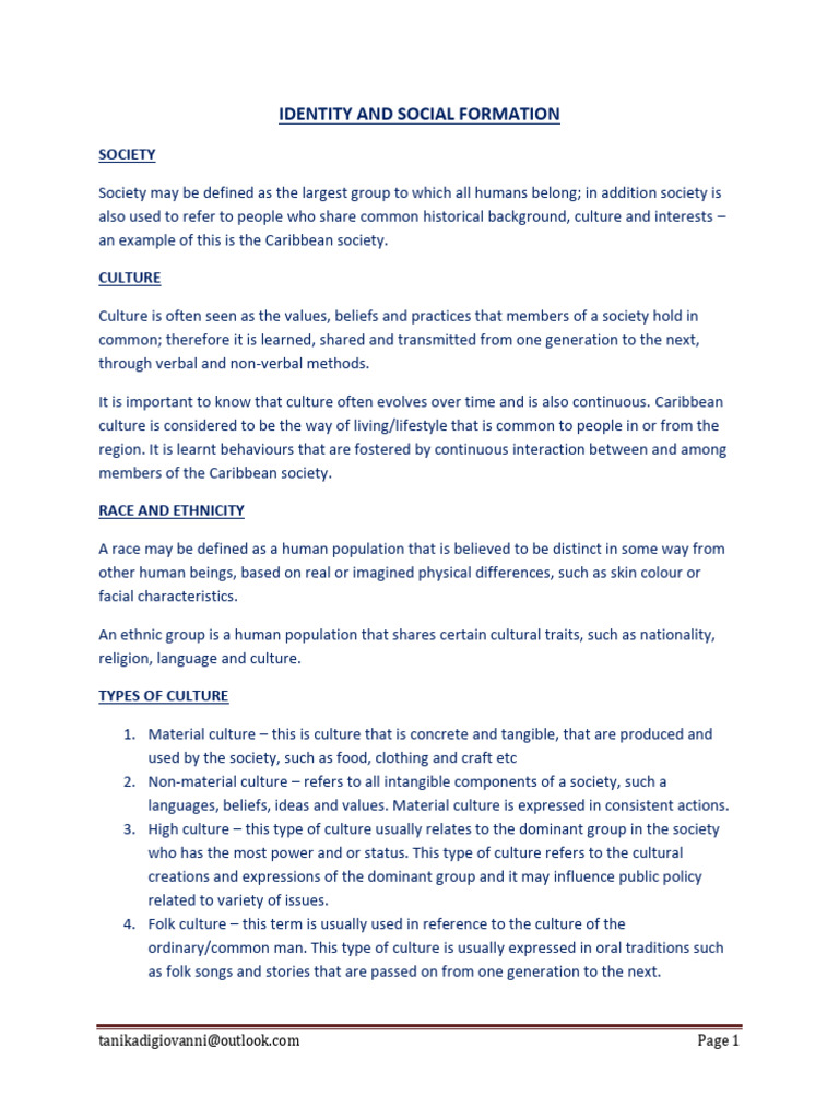 Identity and Social Formation | PDF | Social Stratification | Social Status