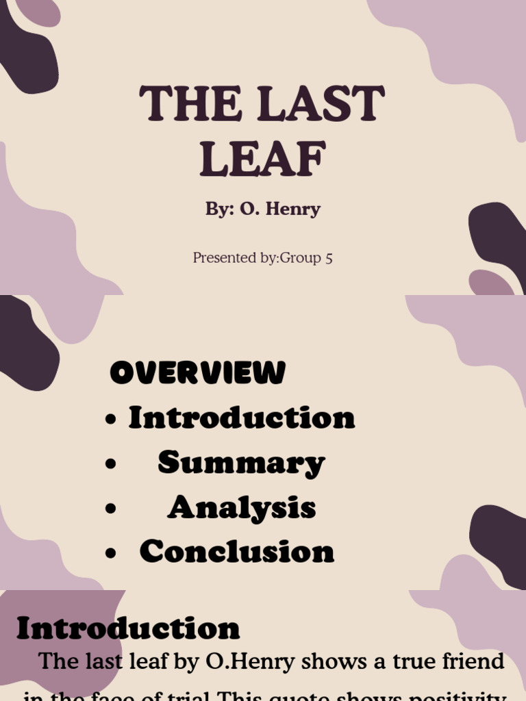 The Last Leaf - 20240316 - 185439 - 0000 | PDF