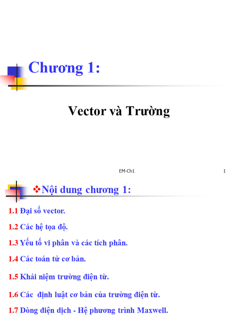 EM Ch1 Vector Va Truong | PDF