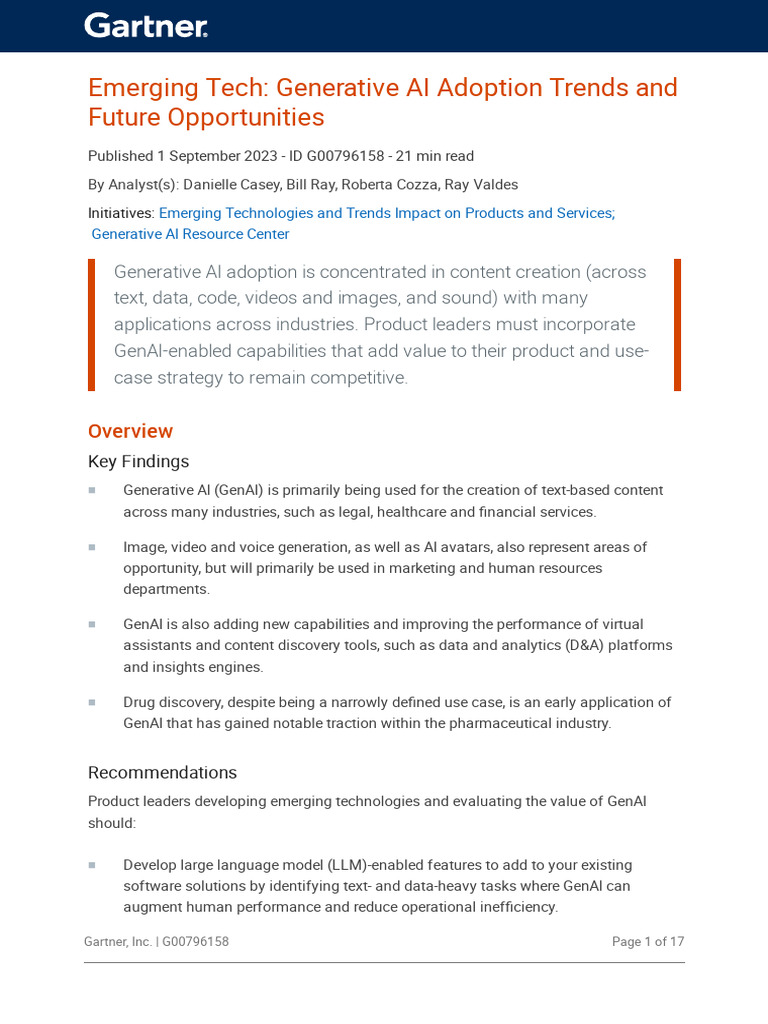GenAI Adoption Trends and Insights 2024 | PDF | Artificial Intelligence ...